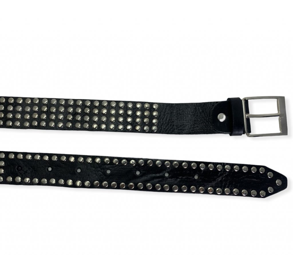 Cinturón rockero de Cuero con Tachuelas color Negro - IBAGS BELTS